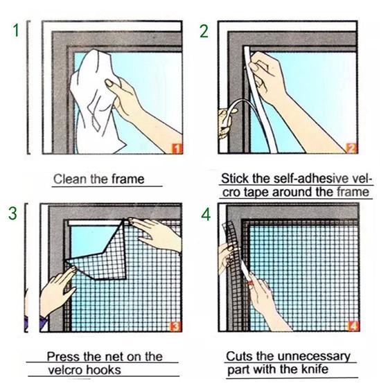Buy 1PC White color Window Screen Mesh Net Insect Fly Bug Mosquito Moth ...