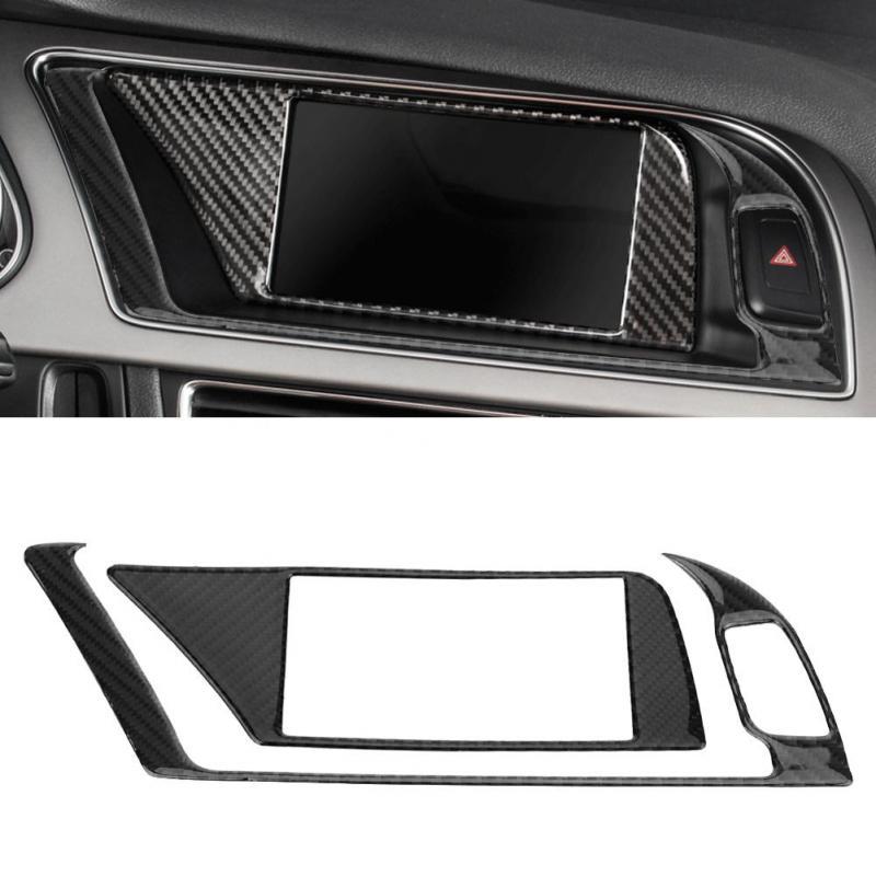 Buy Carbon Fiber Car Interior Gps Navigator Panel Frame Cover Trim For ...