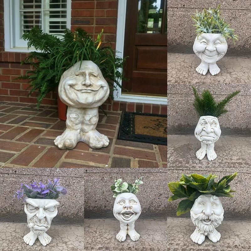Buy Decorations Desktop Organizer Funny Muggle Face Resin Sculpture ...