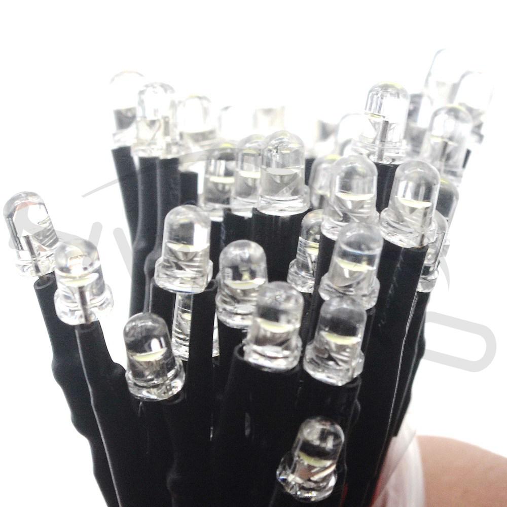 Cheap 5X F3 3mm 20cm Pre wired LED Round light lamp bulb chip beads ...
