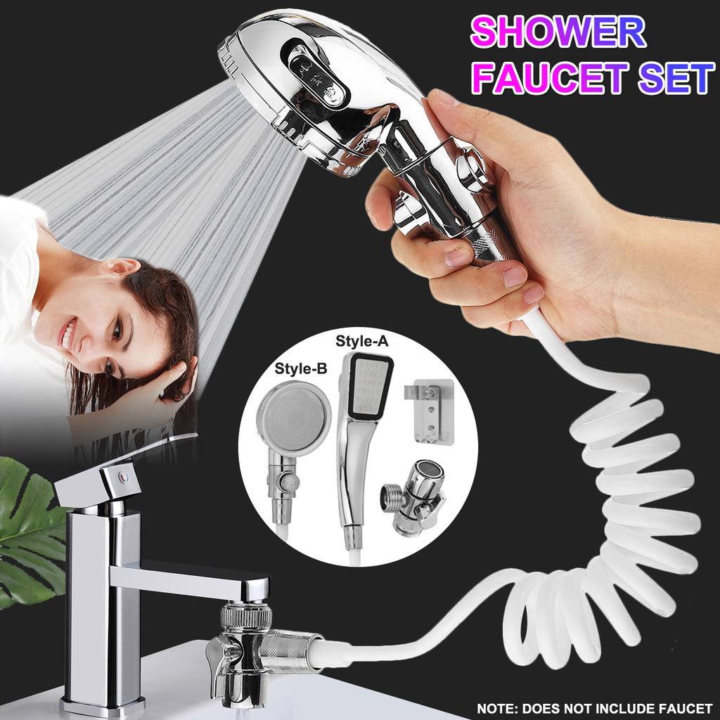 Wall Mounted Bathroom Bathtub Shower Hand Held Spray Mixer Spout Faucet ...