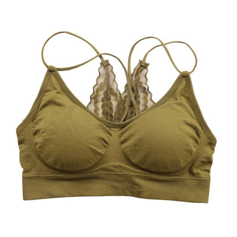 Buy Women Lingerie Bras Threaded Cotton Sexy Mesh Beauty Back Lace Back ...