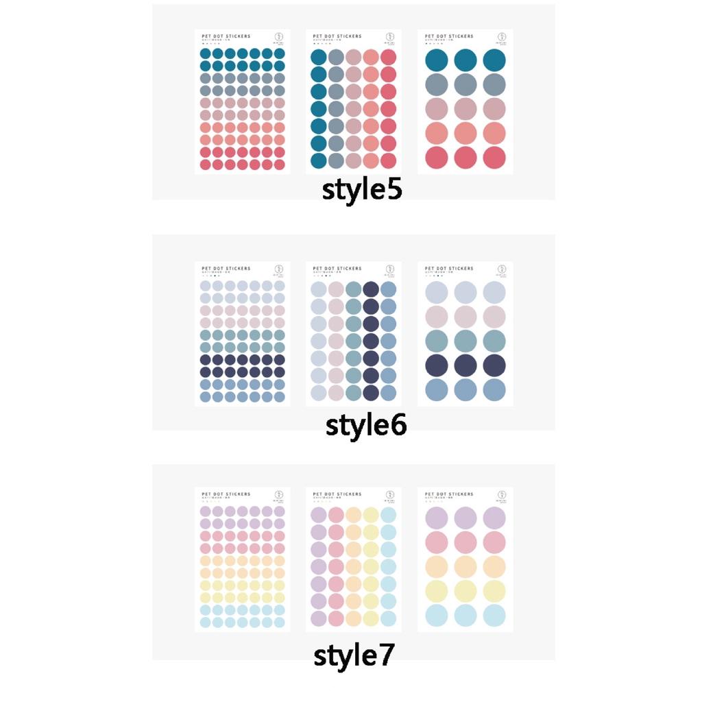 Buy 3 Sheets Round Index Sticker Calendar Remarks Planner Decorative ...