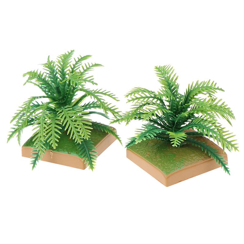 Buy 2Pcs 6Cm Shrub Plus Base Detachable Simulation Tree Plant Model ...