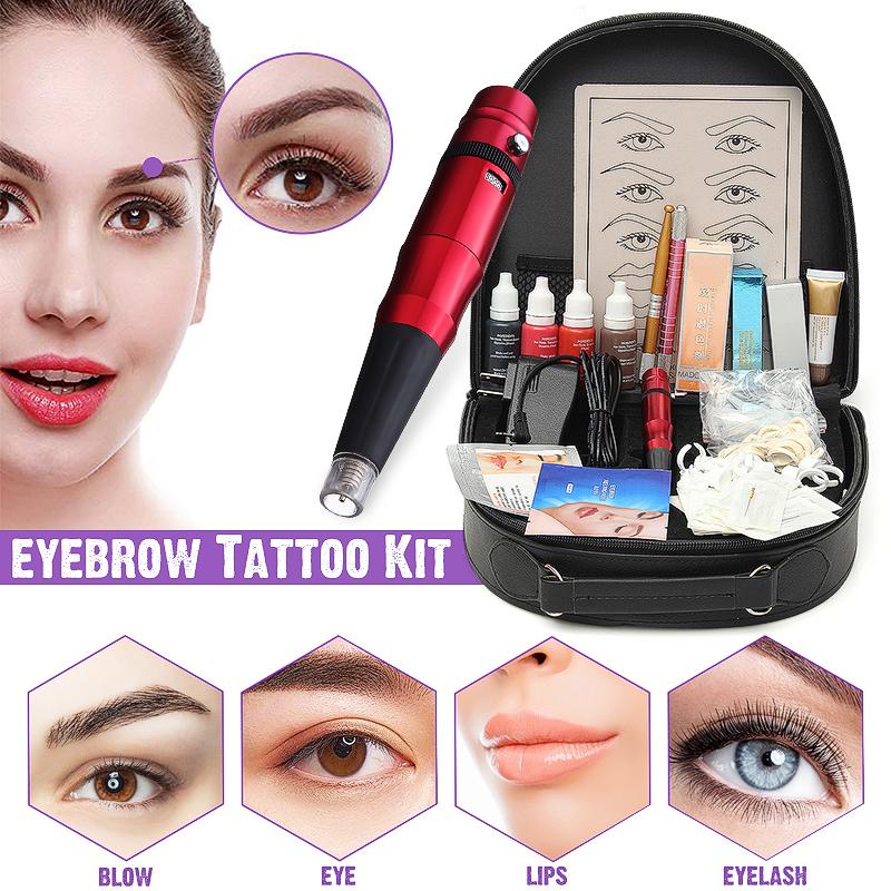 Buy Pro Complete Eyebrow Tattoo Kit 6 Types Speeds Eyebrow Permanent ...