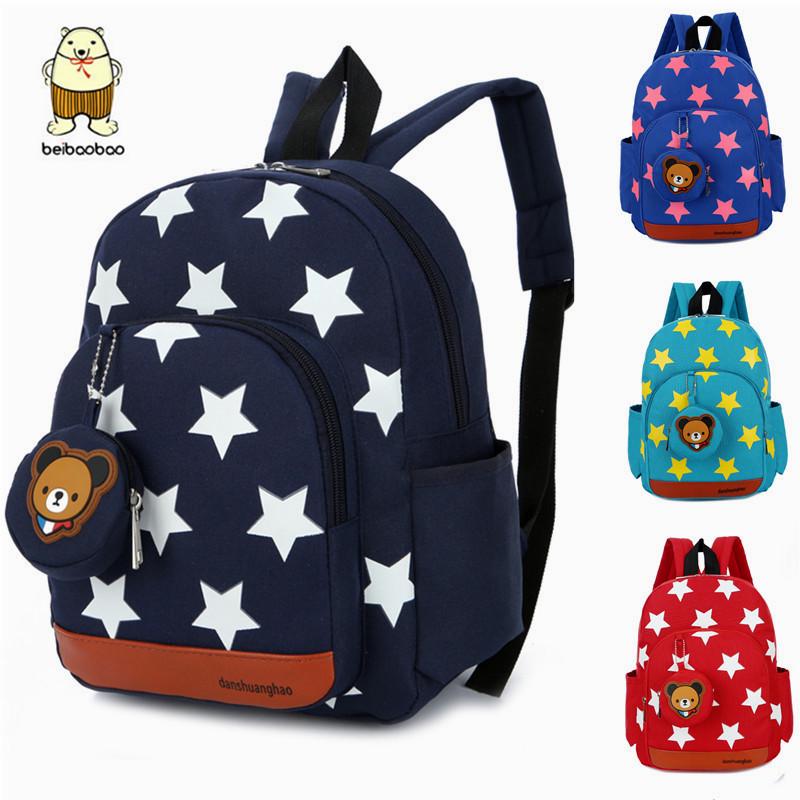 Buy Cartoon Star Backpack for Girls Children School Bags Baby Bag Kids ...