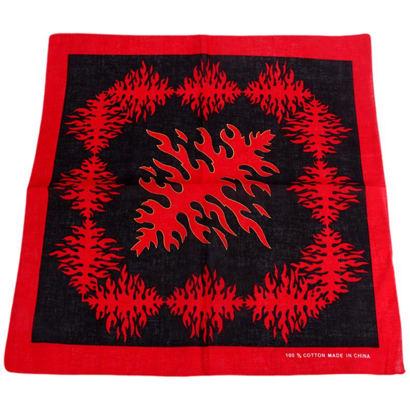 Buy 55x55cm Multifunction Square Bandana Fire Flames Burning Theme ...