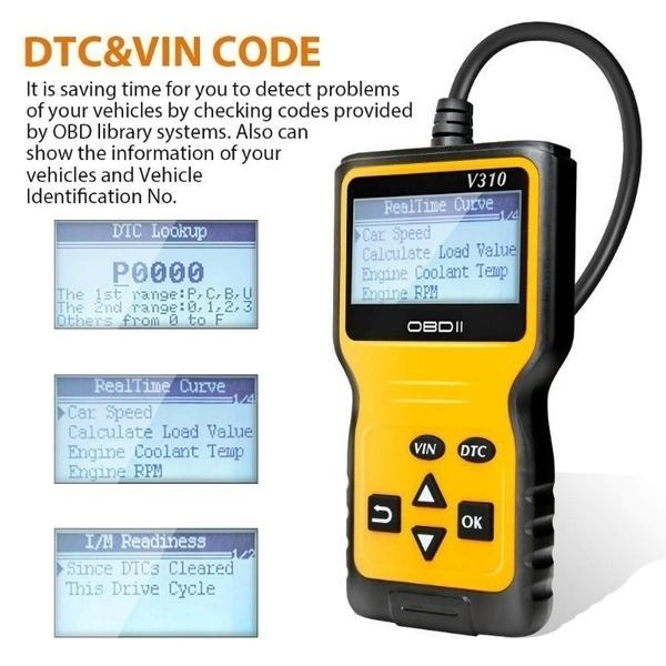 Buy New V310 OBDII Auto Car Diagnostic Scanner Car Code Reader ...