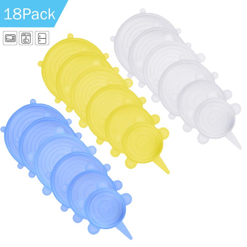 Buy Silicone Stretch Lids,Reusable Durable and Expandable Lids, Eco ...