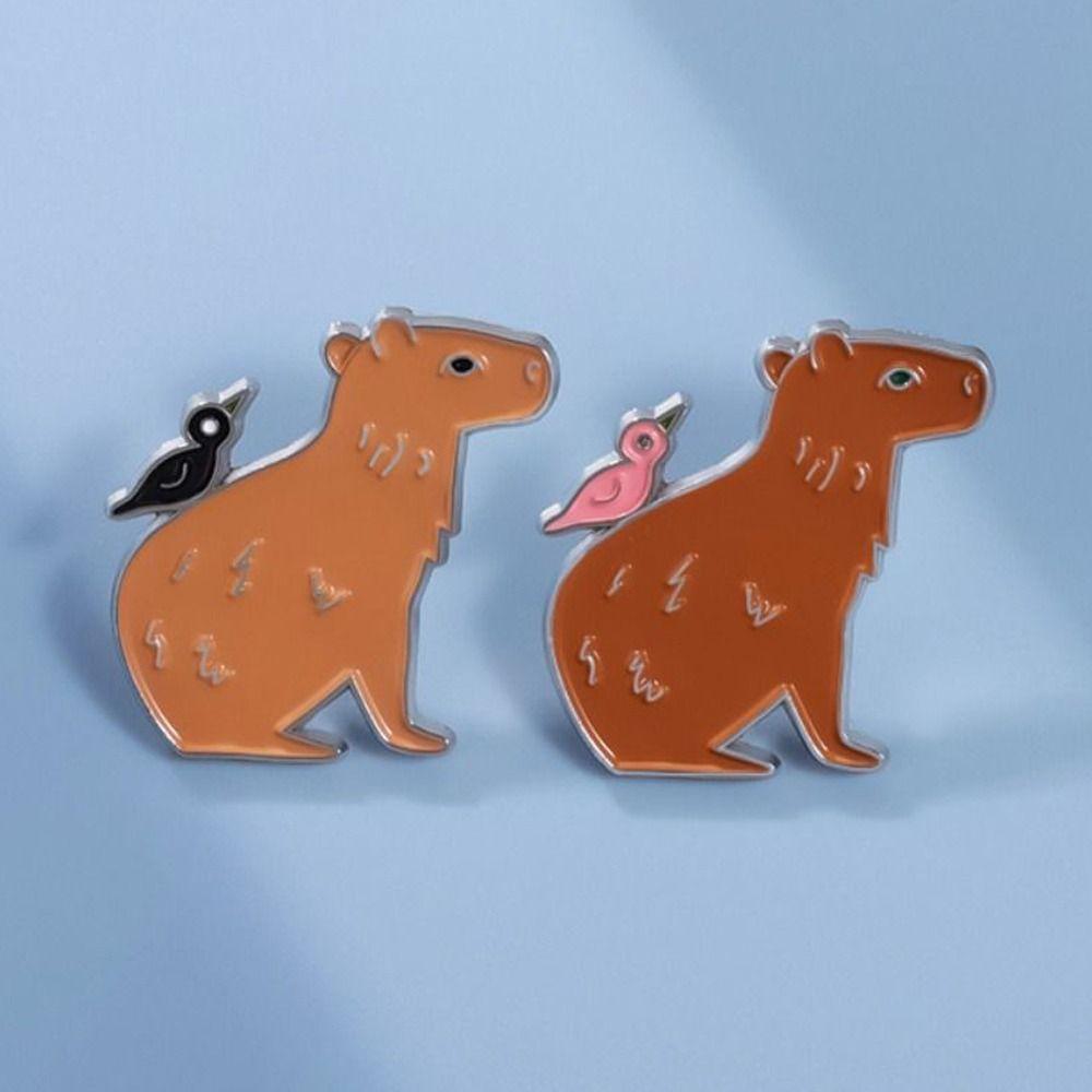 Metal Capybara Brooch Emoticon Pack Capybara Zinc Zinc Alloy Badge ...