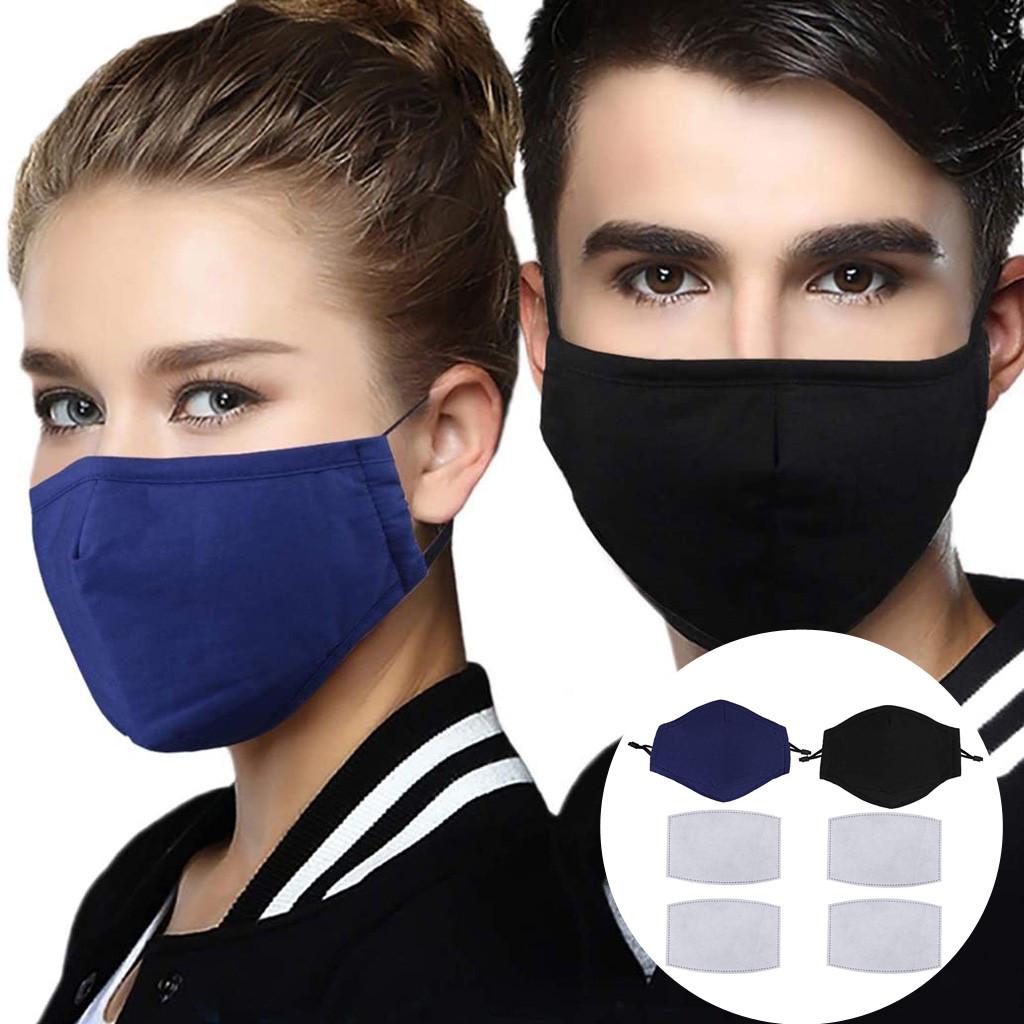 Buy 2Pc Adult Windproof Pm2.5 Mask With 4Pc Mask Gasket Face Mask ...