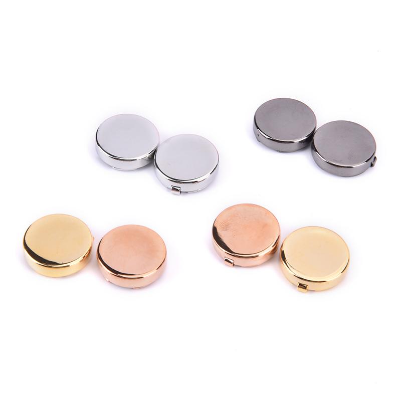 Buy 1 Pair Round Cuff Button Cover Cuff Links For Formal Shirt Men'S ...