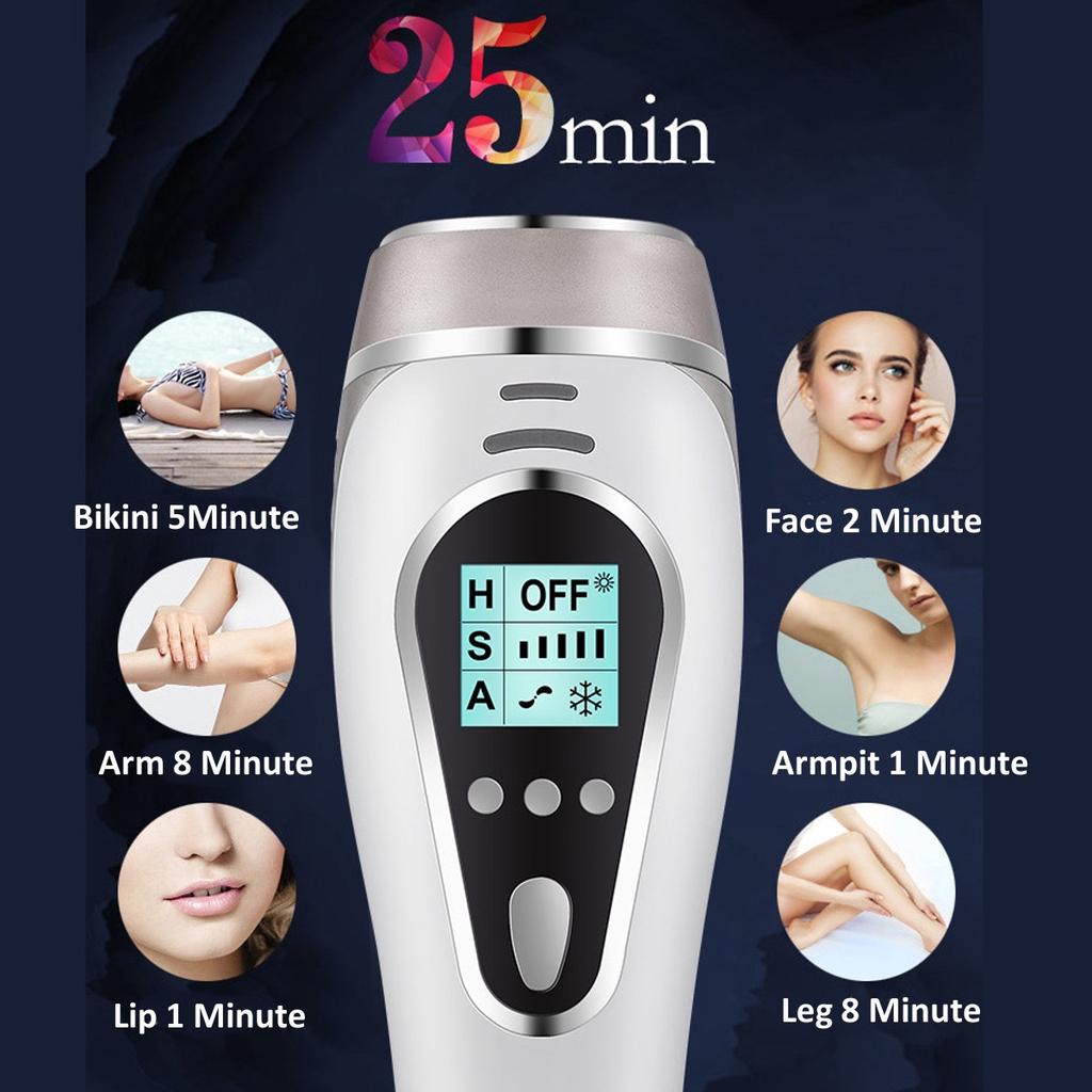 Buy 50,0000 Flashes 5 Levels IPL Laser Hair Removal 360°Freezing Ice ...