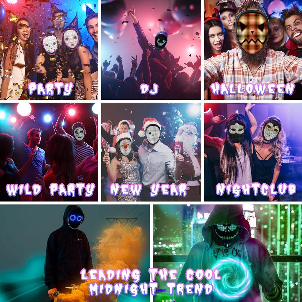 Cheap LED Mask With Face Transforming-Light Up programmable mask,cool ...