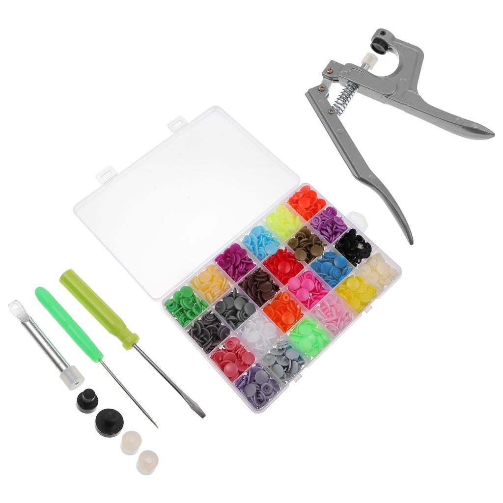 Buy 1 Set T5 Boxed Snap Button Sewing Tool Plastic Button Kit Hand ...