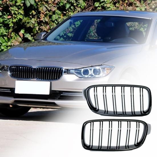1Pair Front Grilles Grills Matte Black 51130054493 51130054494 ...