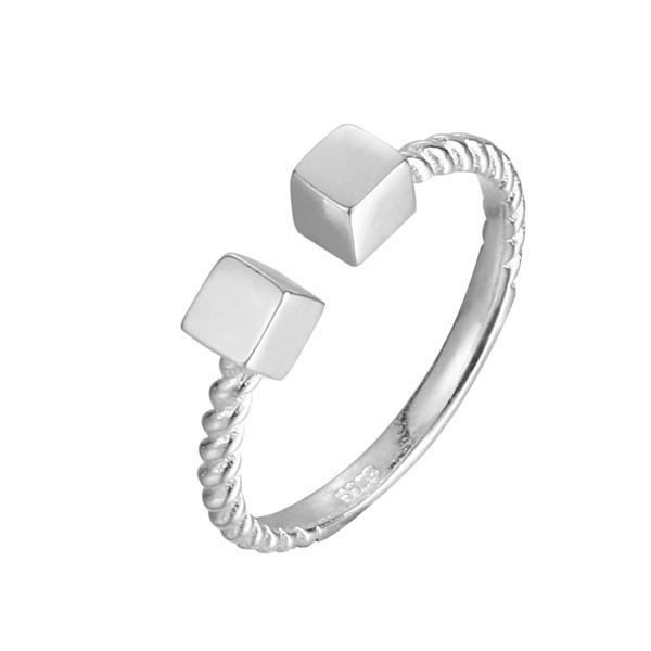 Unisex Open Adjustable Square Cube Finger Ring Joint Knuckle Ring ...