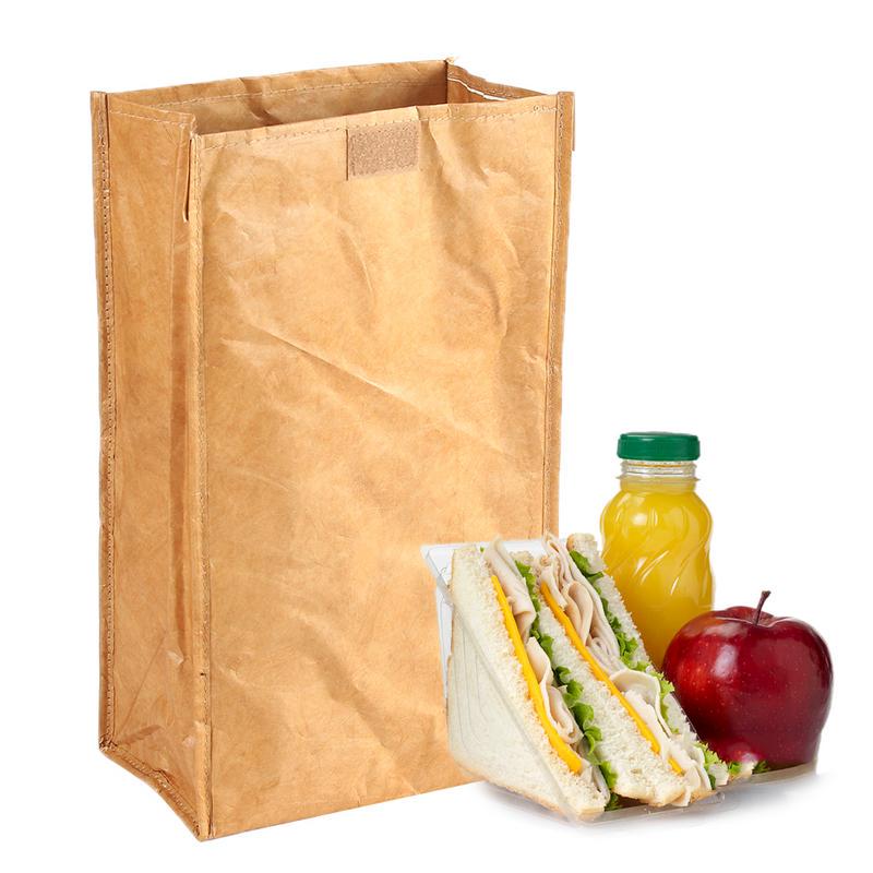 Buy Reusable Paper Cooler Lunch Bag Durable and Leak Proof Lunch Sack ...