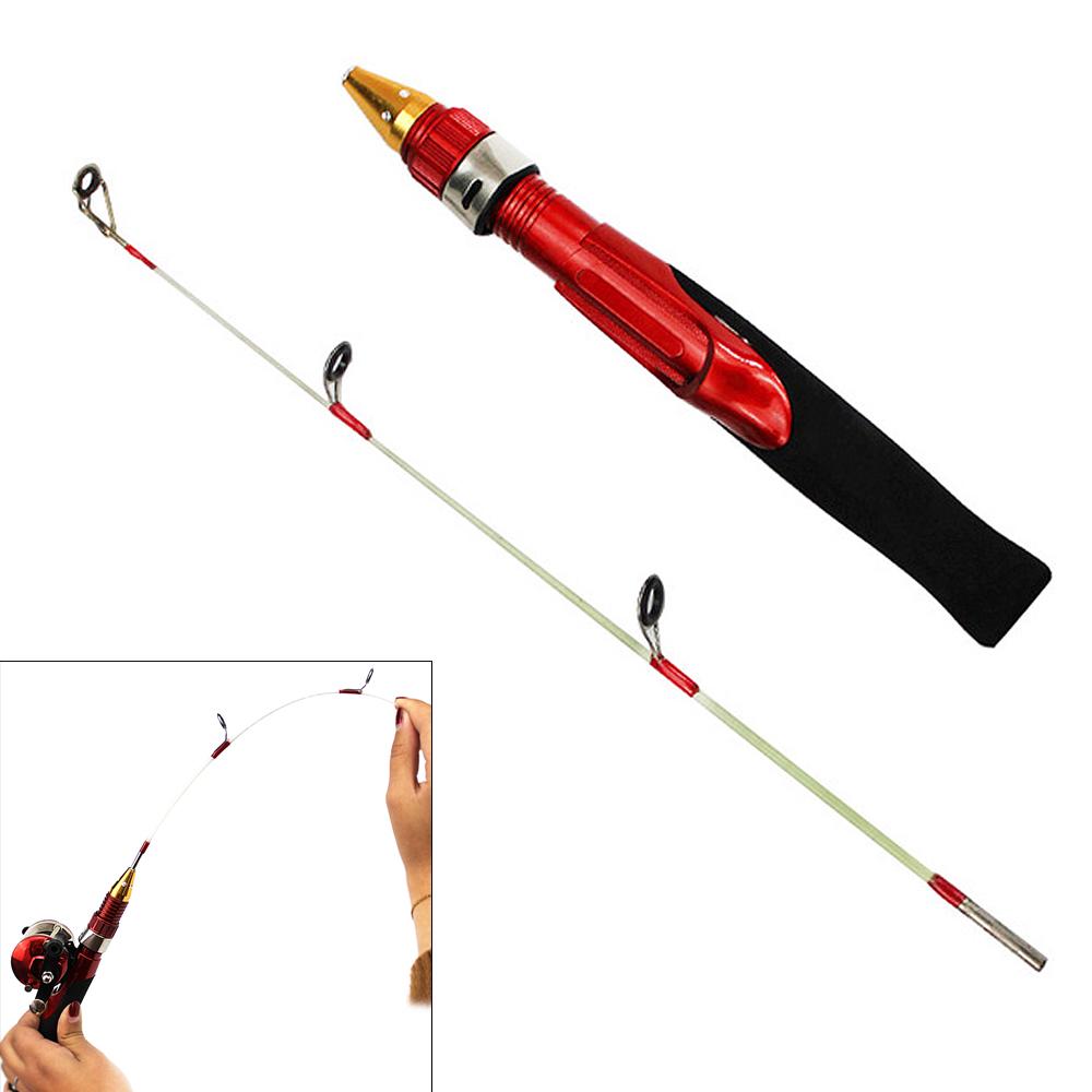 Buy 50cm 2 Sections Mini Shrimp Prawn Fishing Rod Lightweight Winter ...