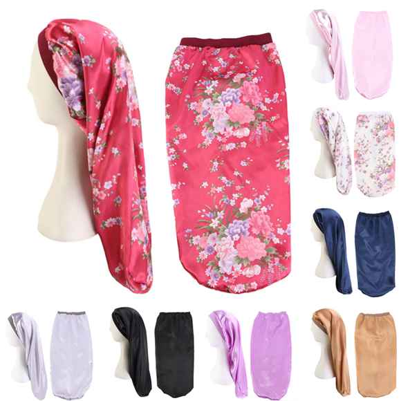 Buy Long Hair Sock Cap Sleep Hat Wrap Night Cap Hair Care Bonnet ...