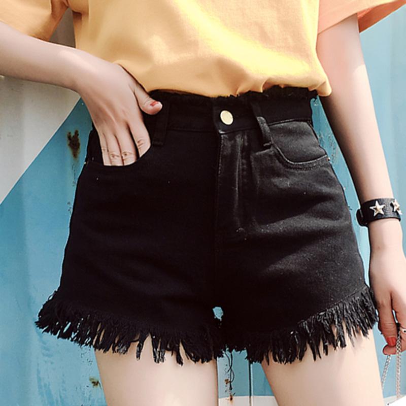 Buy European and American BF summer wind female blue high waist denim ...
