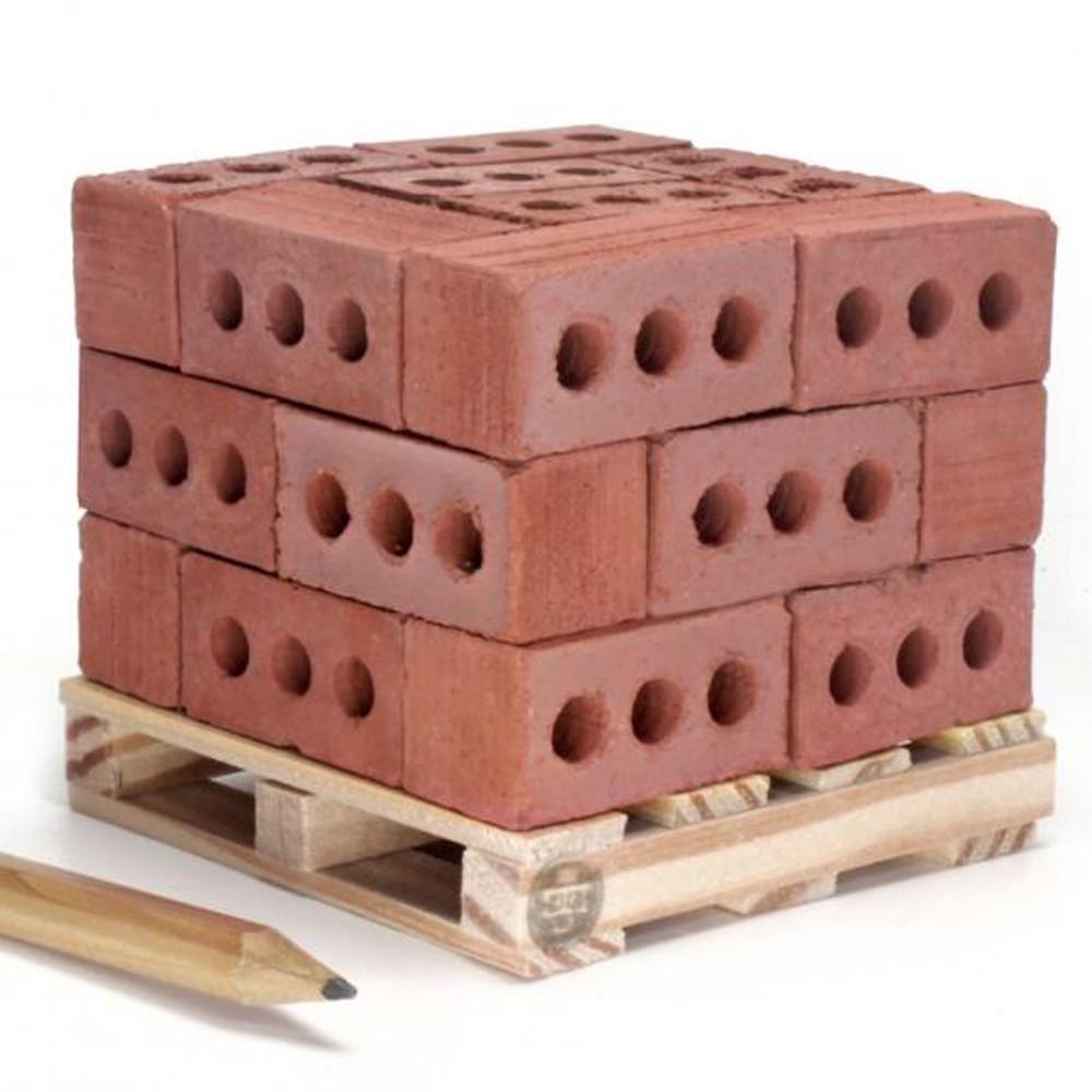 Buy JNE Build Your Own Tiny Wall Mini Red Bricks NEW 32Pcs Mini Cement ...