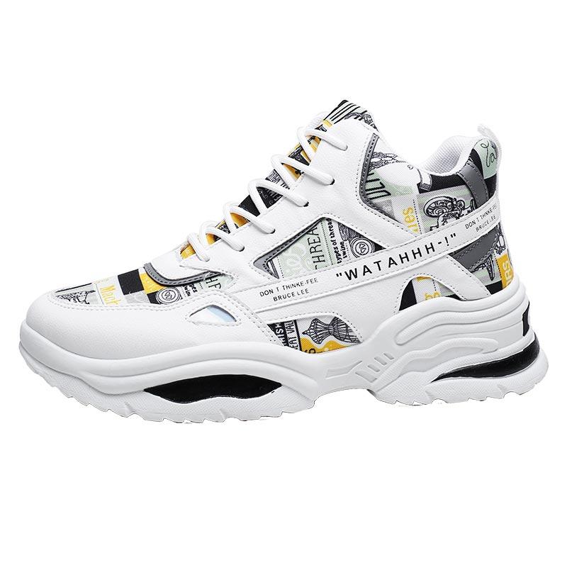 Satın alın High Top Platform Chunky Sneakers Mens Sports Shoes Running ...