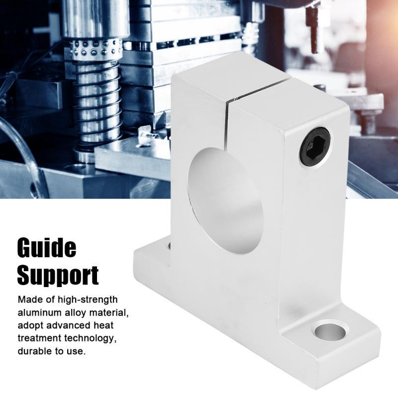 2Pcs Aluminium Alloy Linear Rail Shaft Guide Support Bracket For ...