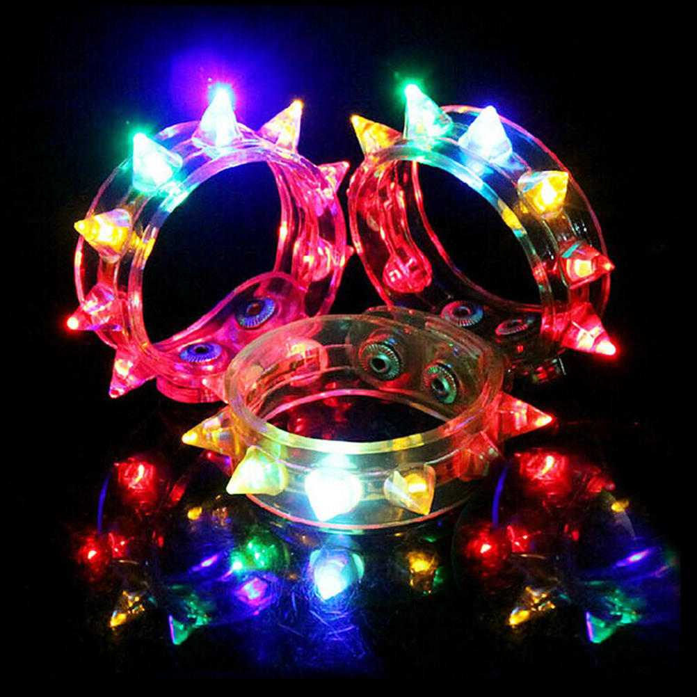 Buy Flashing Led Rivet Party Bracelet Wristband Dance Disco Bangle ...