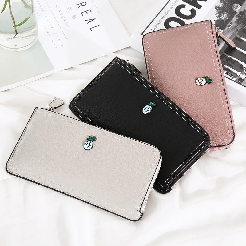Buy Women Fashion Simple Phone Clutch Bags Pu Leather Zipper Wallet ...