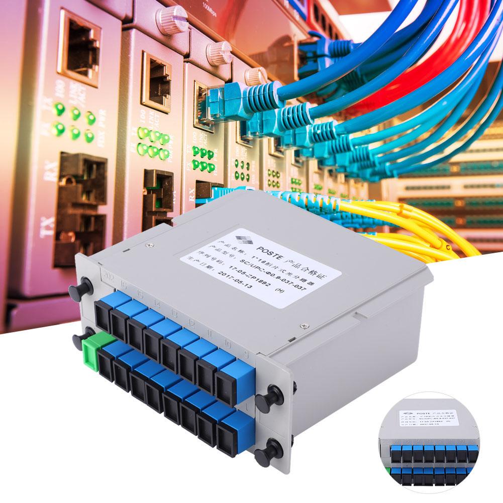 Buy SC/UPC 1x16 Fiber Optic Splitter 1 To 16 PLC Splitter Singlemode ...