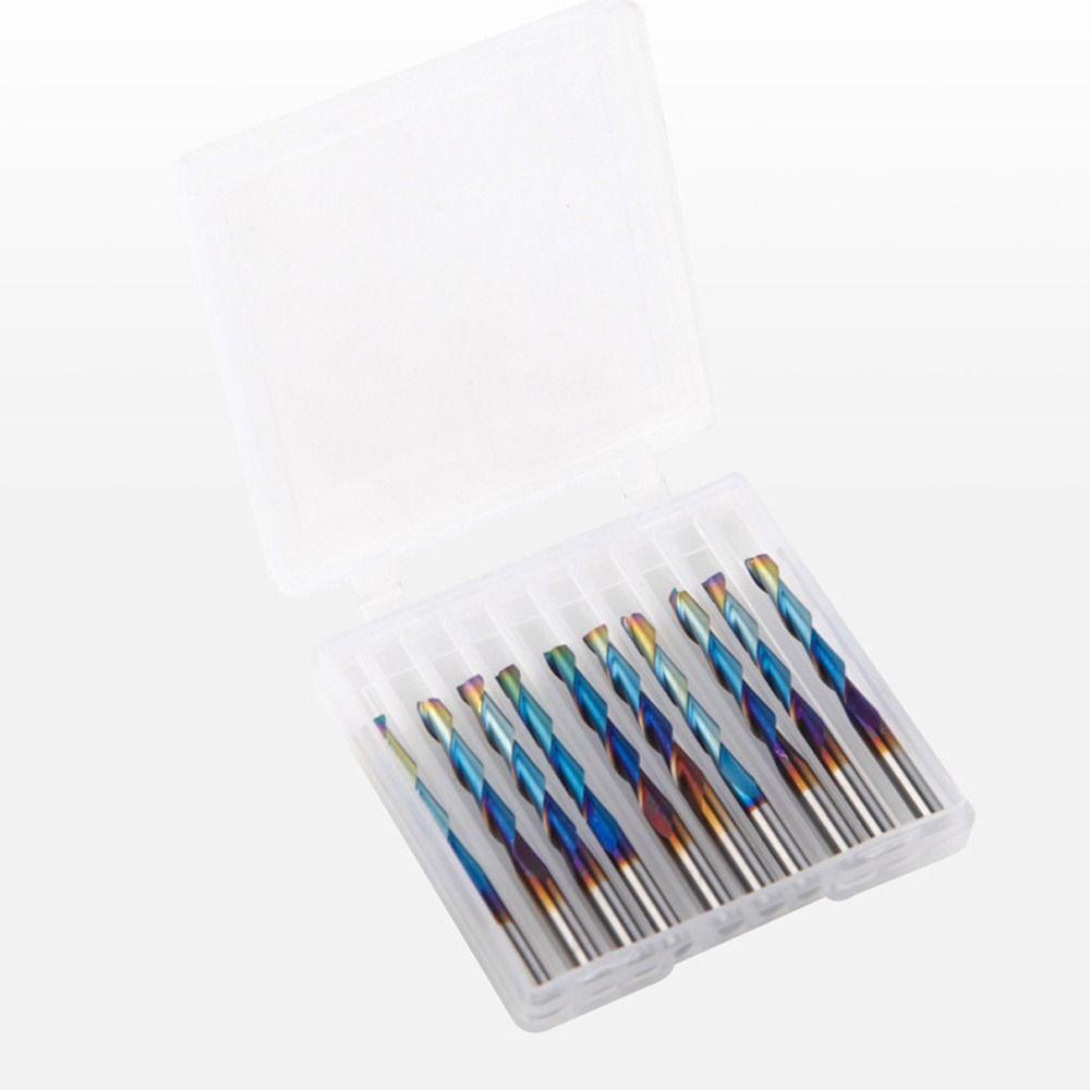 10PCS Nano Blue Coat CNC Router Bits 1/8" Shank End Mill Set Carbide ...