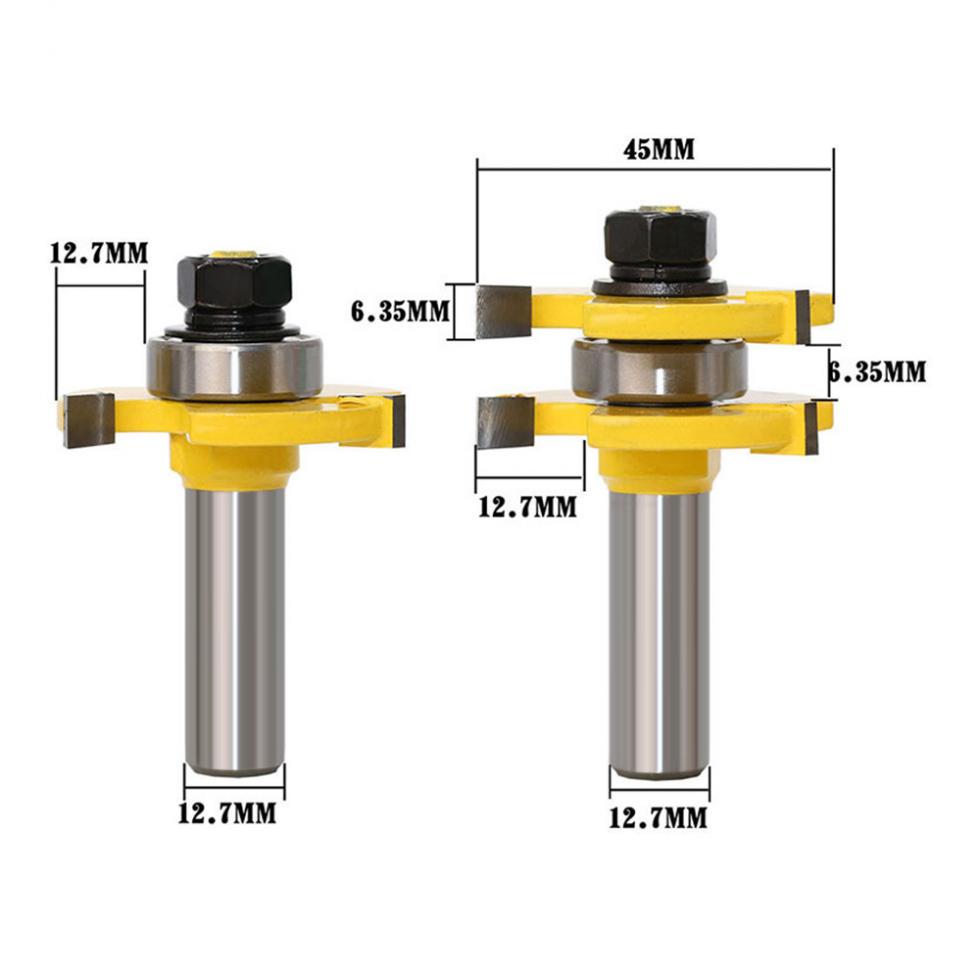 Cheap 3 Teeth 1/2 Shank T-Shape Milling Cutter Woodworking Router Bit ...
