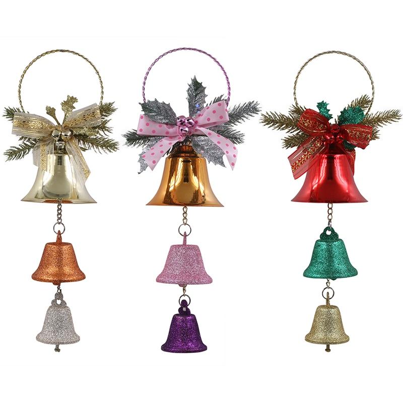 Buy Christmas Bells Pendant With Ribbon Wrought Iron Bell Strings ...