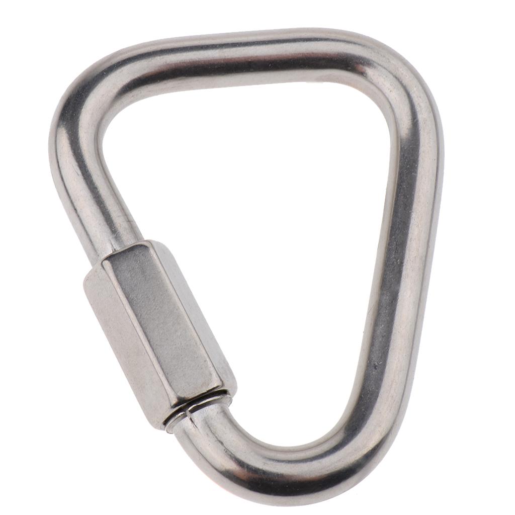 Outdoor Triangle Stainless Steel Carabiner Camping Keychain Quick Link ...