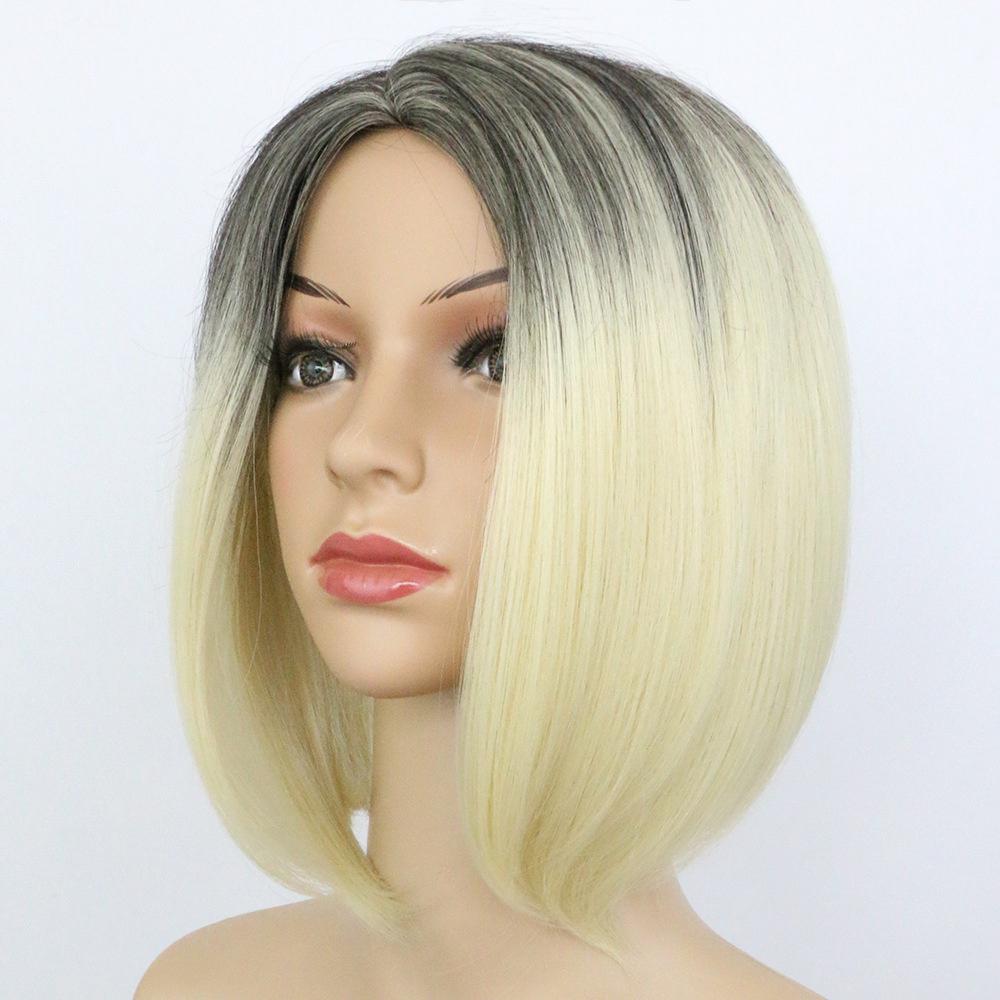 Buy New Fashion Women Bob Wig Short Straight Golden Hair Natural Gold ...