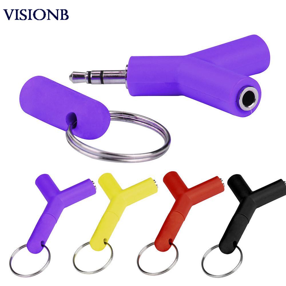 Buy Visionb Audio Splitter Y Jack Male To 2 Female M/F 3.5mm Stereo ...