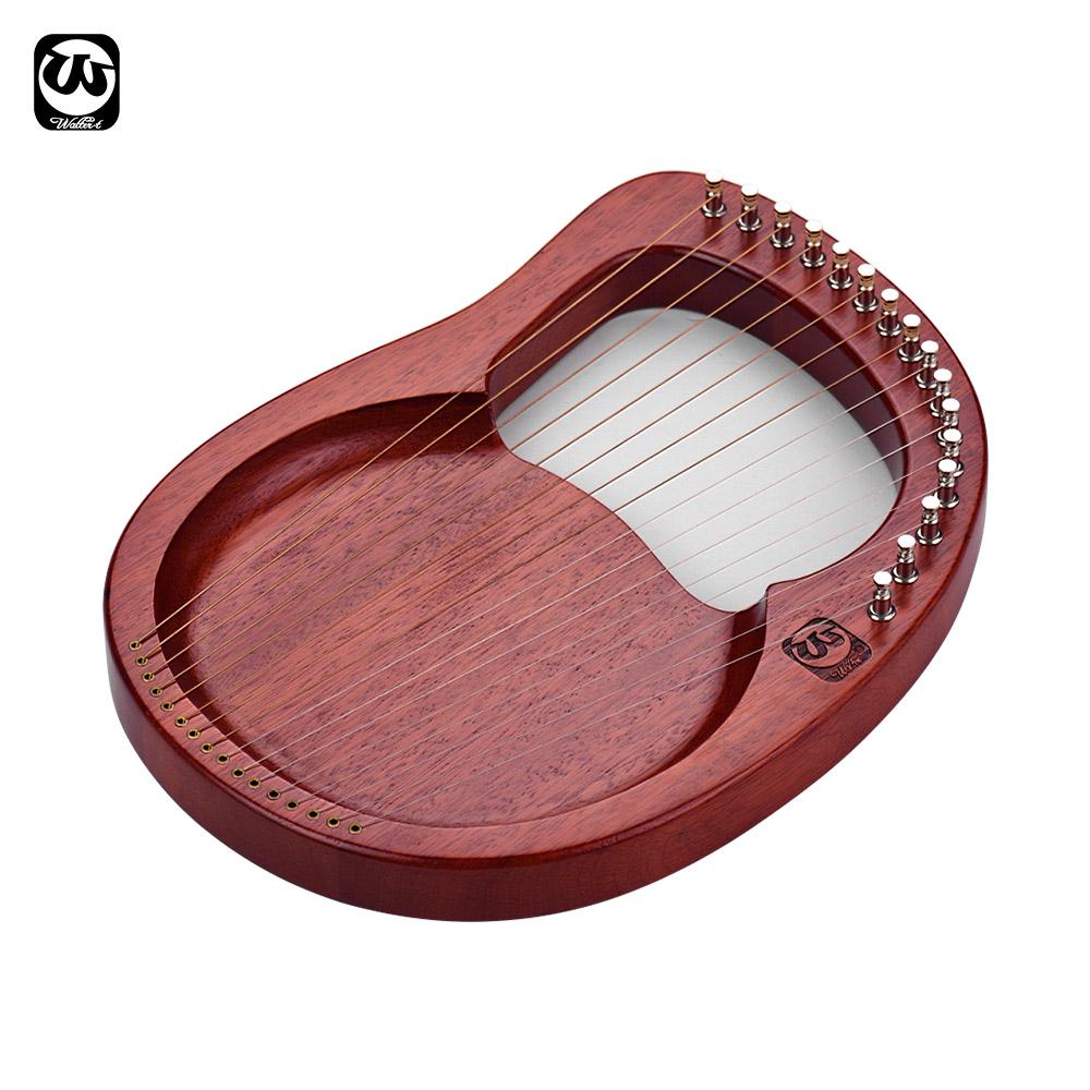 Buy 16-String Wooden Lyre Harp Metal Strings Mahogany Solid Wood String ...