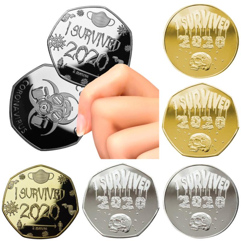 Buy I Survived 2020 The Commemorative Gold/ Silver Plated Coin Absurd ...