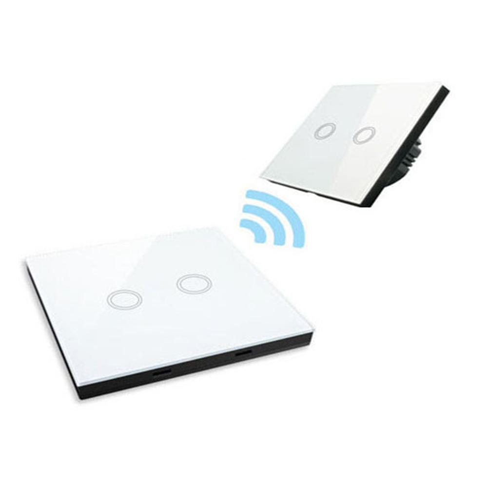 Buy 2 Gang Wireless Double Remote Control Light Switch Home Wall ...
