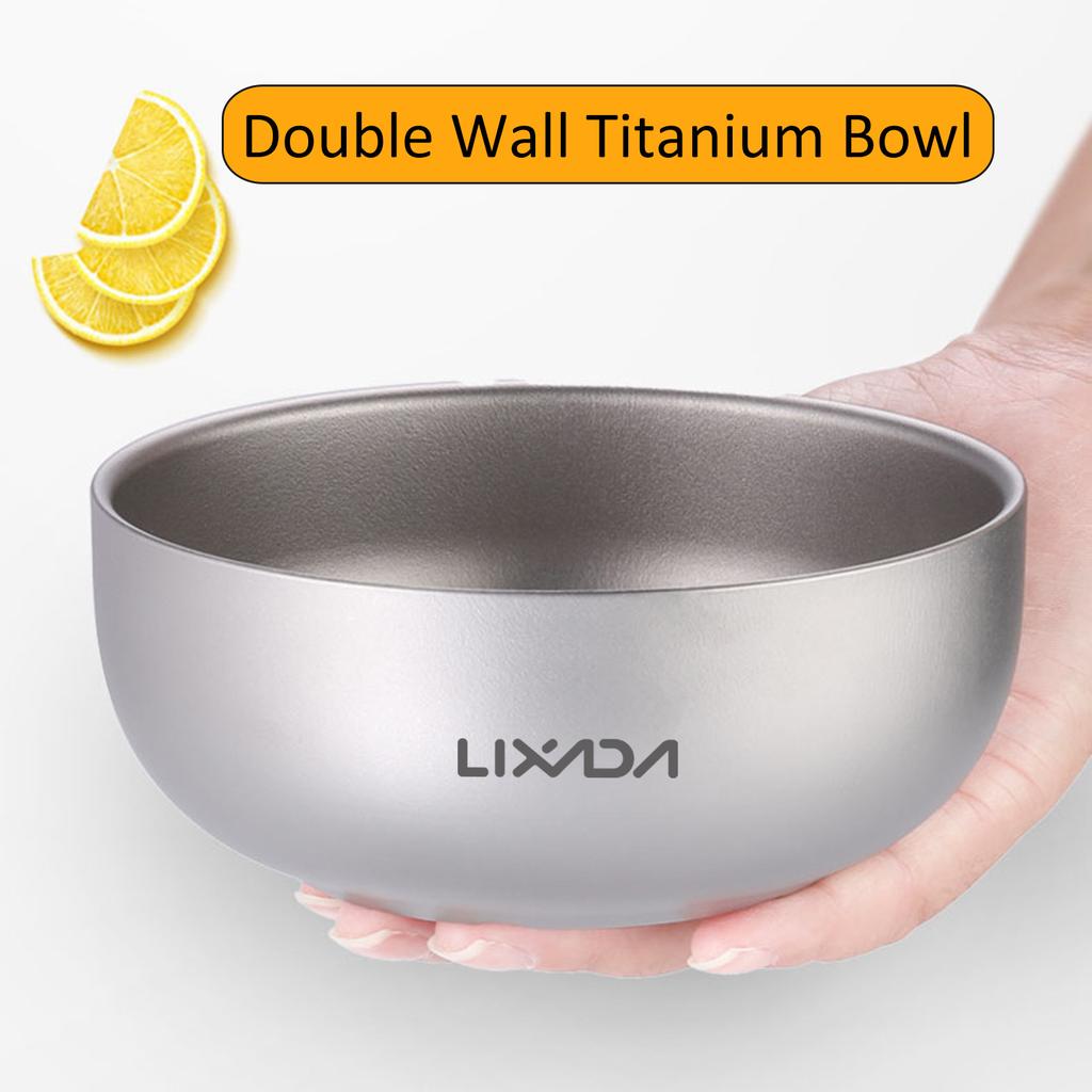 Buy Lixada Titanium Bowl Double Wall Insulated Bowl for Home Outdoor ...