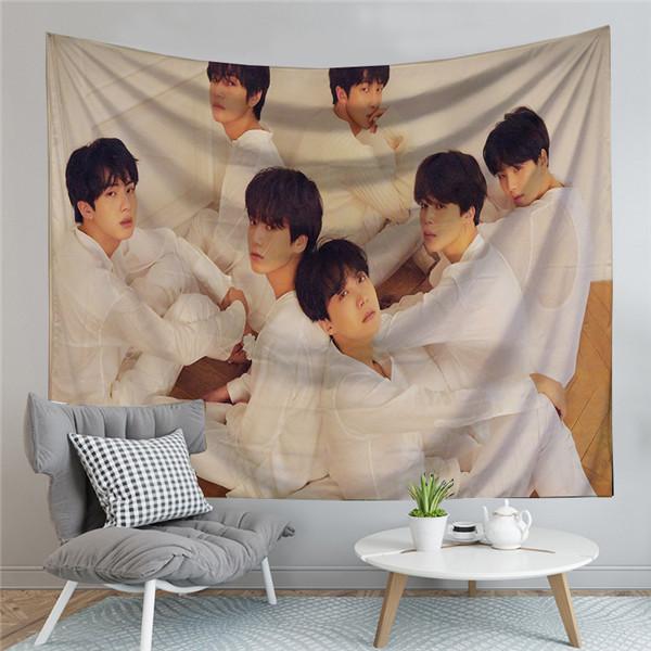 Buy BTS Hanging Cloth Tapestry Bedroom Wall Cloth Dormitory Decorative ...