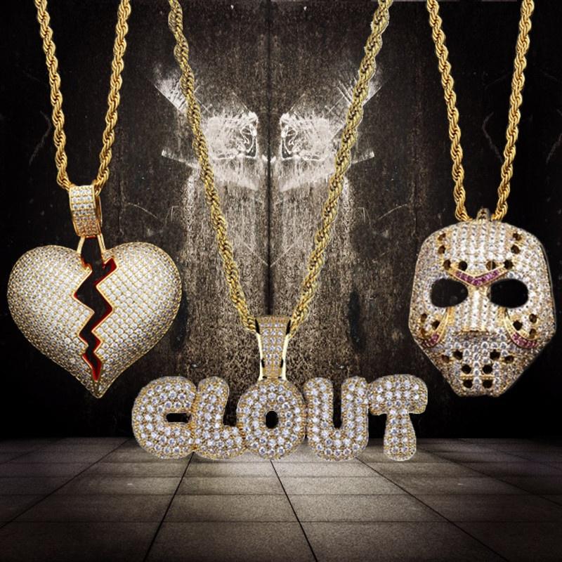 3 Styles Jewelry Classic Iced Out Slaughter Gang Mask Pendant Various ...