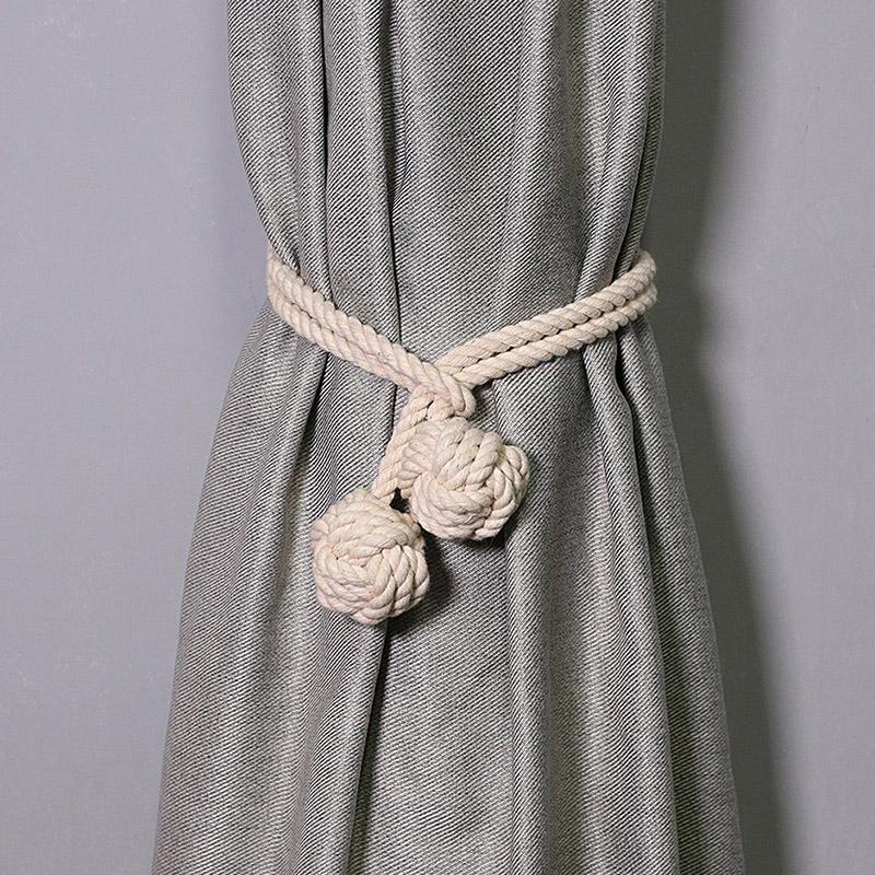 Buy 1PC With Bead Curtain Tiebacks Hanging Rope Cotton Rope Curtain ...