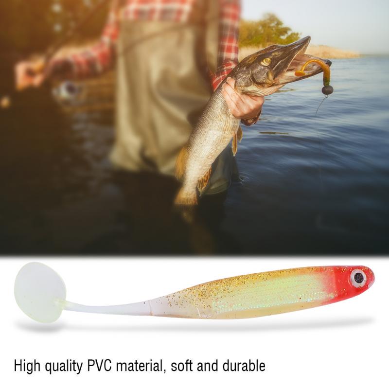 10PCS 10.5cm/5g PVC Soft Fishing Lures Colorful 3D T-Tail Baits Fisher ...