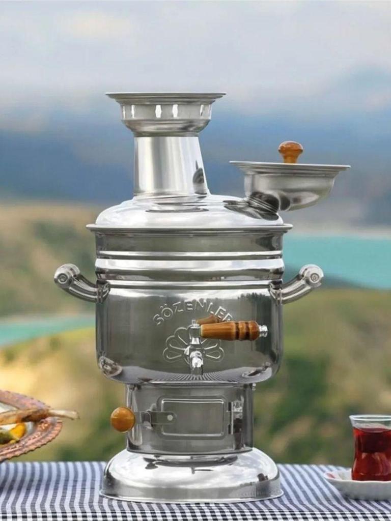 Cheap Samovar Stainless Steel Stove Kettle Camping Wood Burning Outdoor ...