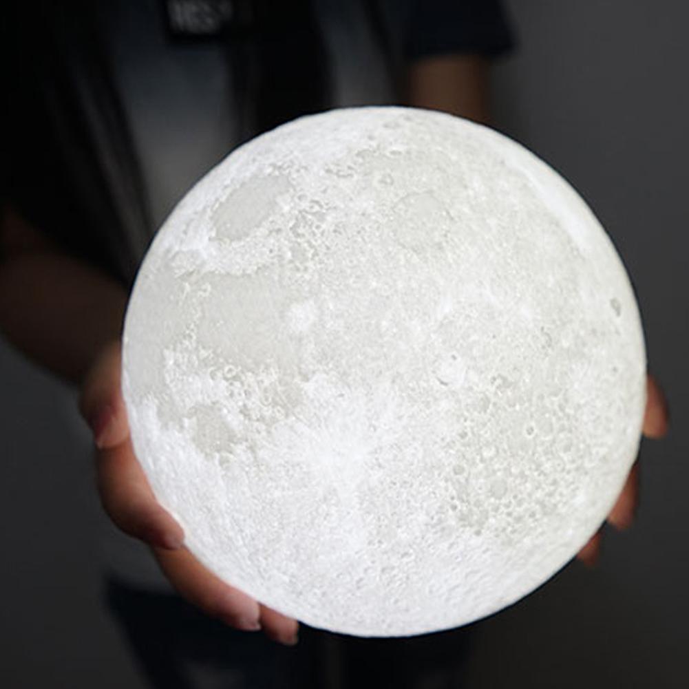 3D Moon Lamp USB LED Night Light Moonlight Gift Touch Sensor Color ...