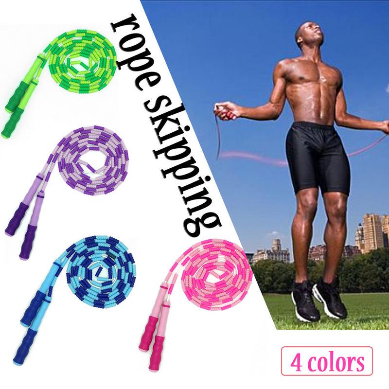 Buy Pattern Bamboo Jump Rope Adult Children Fancy Beaded Skipping Rope ...