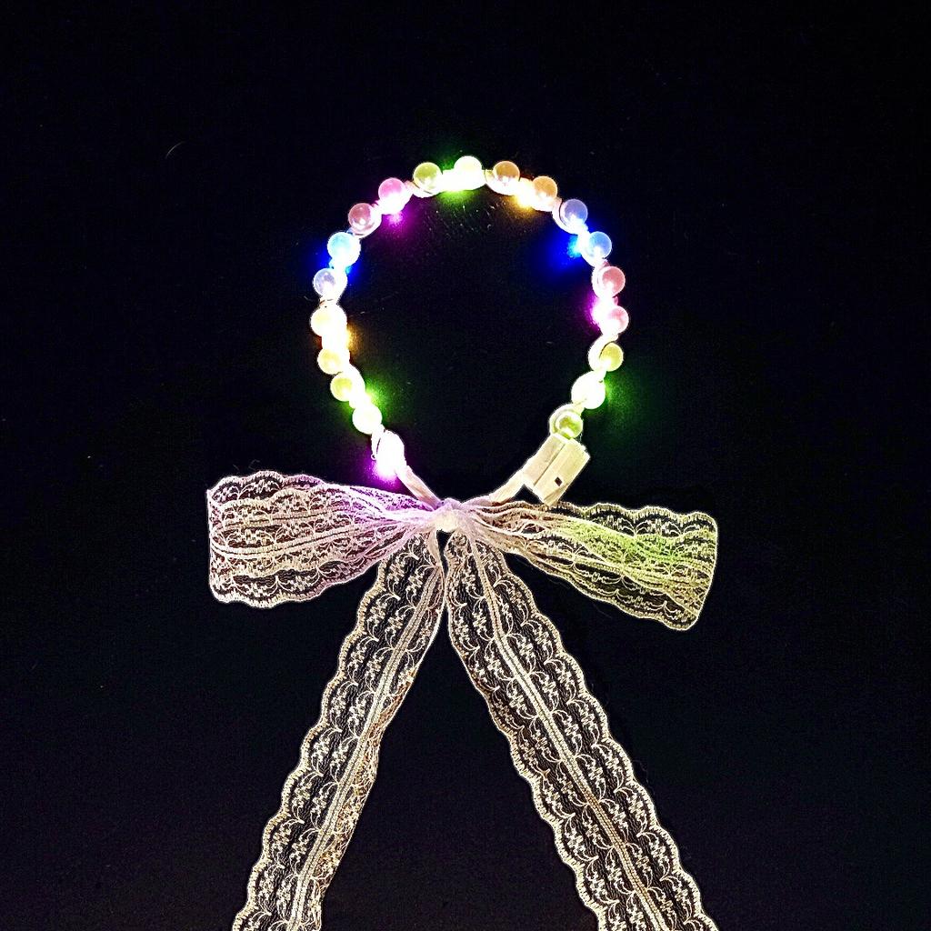 Buy LED Luminous Lace Headband And Streamer Headwear at affordable ...