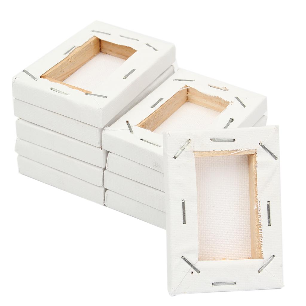 10pcs 5 x 7cm White Mini Stretched Artists Canvas Small Art Board ...